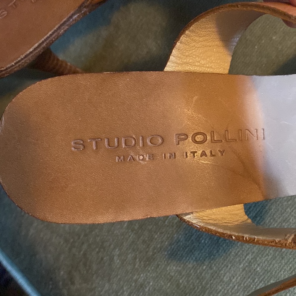 Studio Pollini Buckle Strap Heeled Sandal Sz 39.5 - Gem